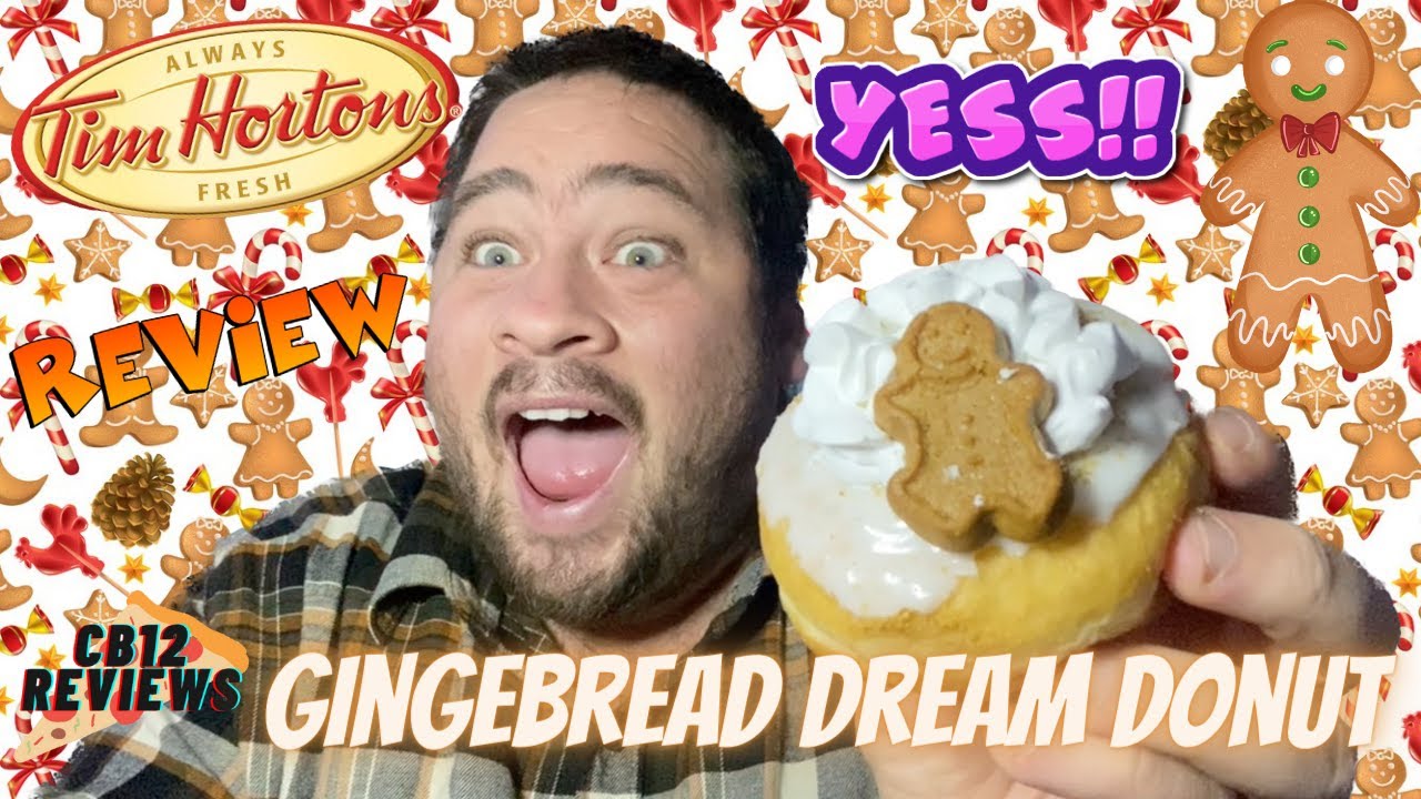 🍩 🎄Tim Hortons "NEW" Holiday Gingerbread Chocolate Dream Donut # ...