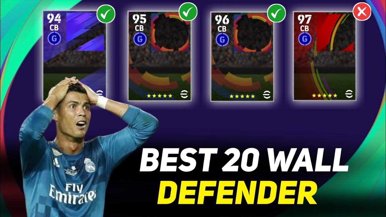 Top 20 Best Standard Wall Defender Players CB Position in efootball Pes ...