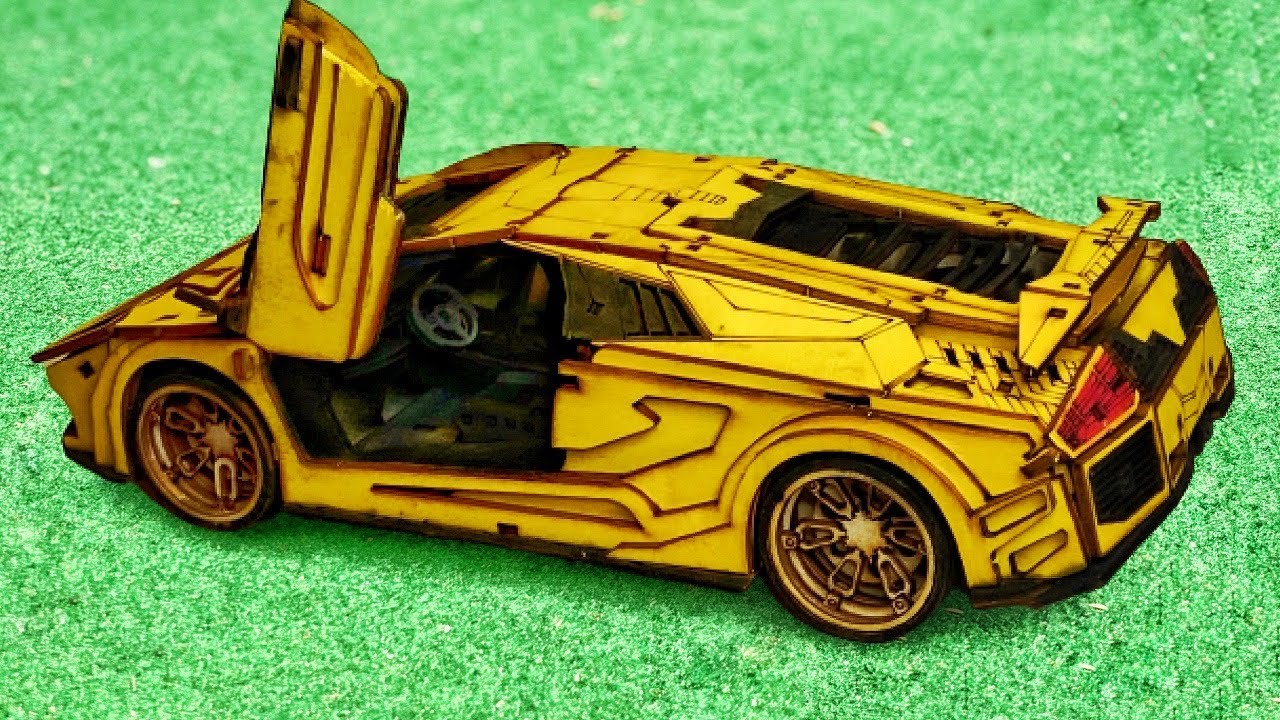 🏎️ Laser Cut Wooden Lamborghini – Full CNC Cutting & Assembly Tutorial ...