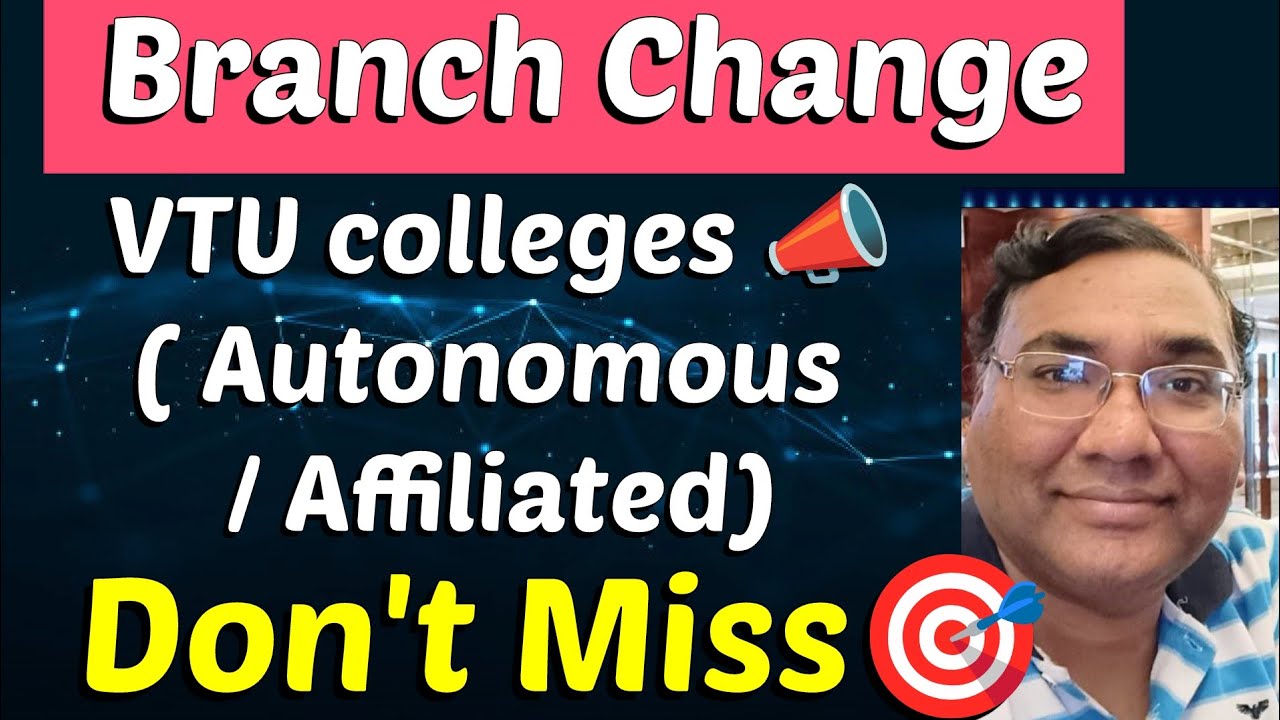 How to Change your VTU Branch (2024 Update) - YouTube