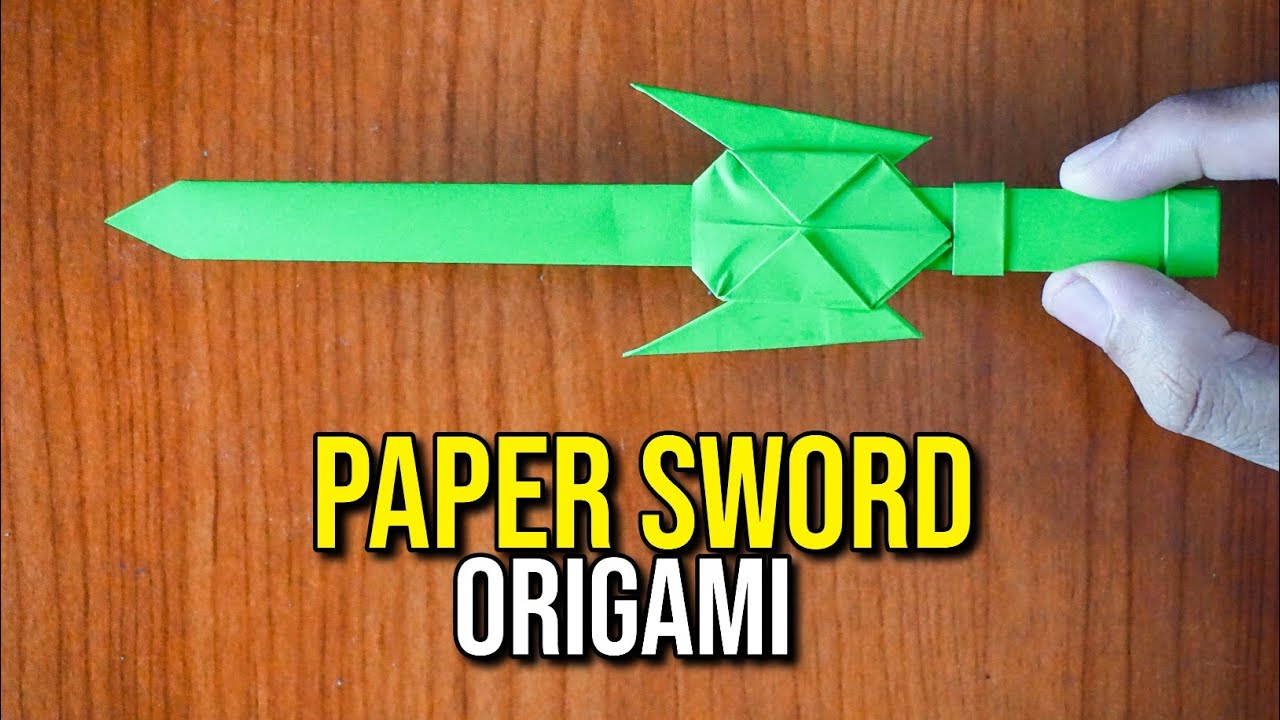 ORIGAMI : Cara Membuat Pedang Fighter dari Kertas - DIY Pedang kertas ...