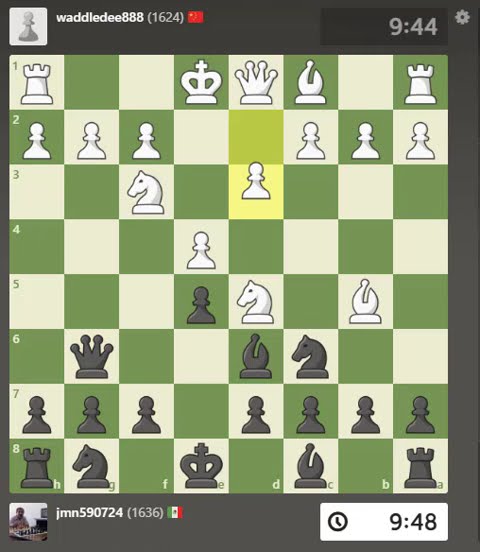 al perder torre en f7 y tener 6 puntos de menos piezas blancas ...