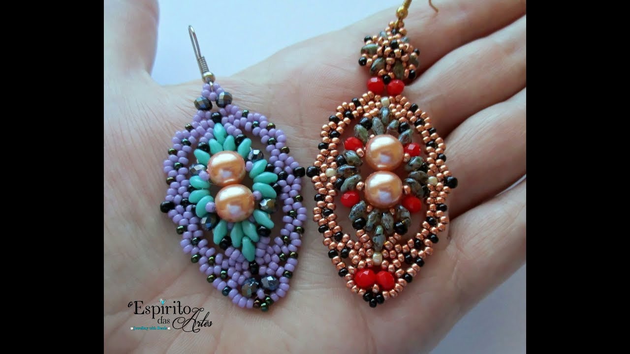 Perfect Two Beaded Earrings - Beading Tutorial - YouTube