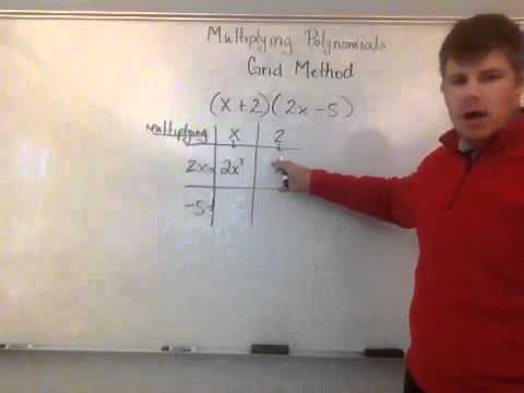 Multiplying polynomials (grid method) - YouTube