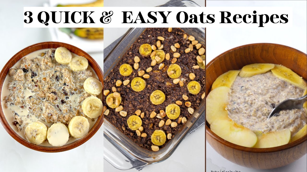 3 INSTANT Oats Recipes For Breakfast - Healthy And Delicious - YouTube