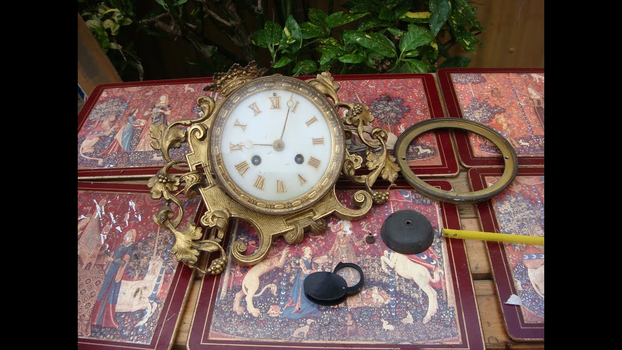 Vintage French Clock movement For Restoration Spare Or repair - YouTube