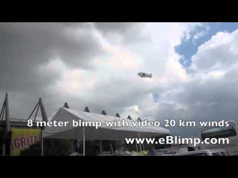 8 meter blimp in winds - YouTube