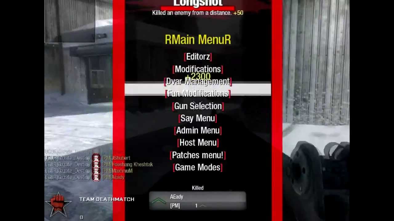 Black ops 1 Multiplayer Mod Menu Preview [READ DESC] - YouTube