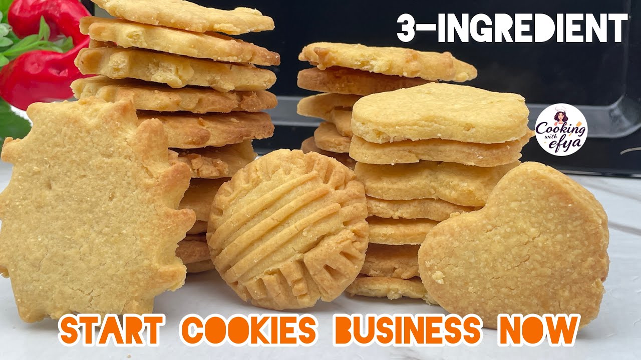 3 INGREDIENT EASY COOKIES RECIPE | HOW TO MAKE SHORTBREAD COOKIES ...