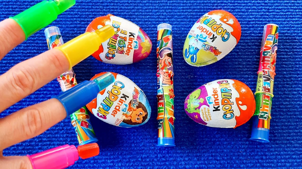 Candy Fingers Kinder Chocolates Surprise JOY - YouTube