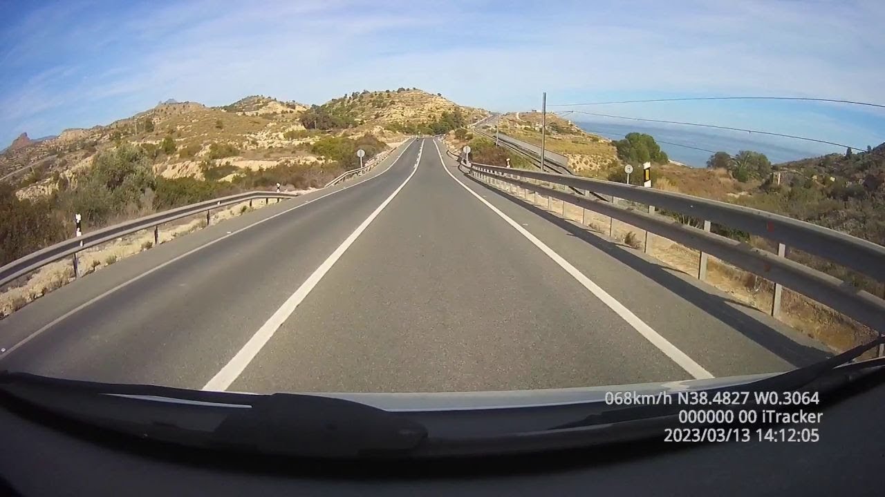 Fahrt El Campello über die N332 bis Benidorm Spanien - YouTube