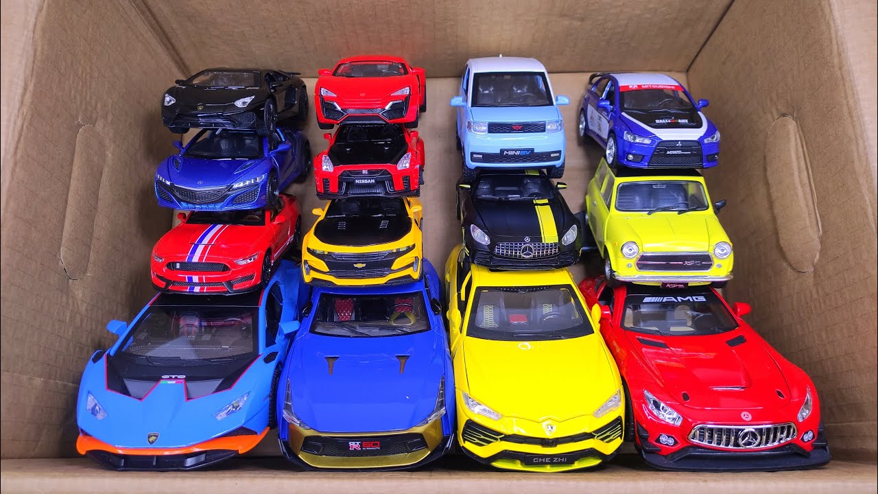 Box Full of Diecast, Mclaren 720S, Lamborghini Urus, Ford Raptor, Mercy ...