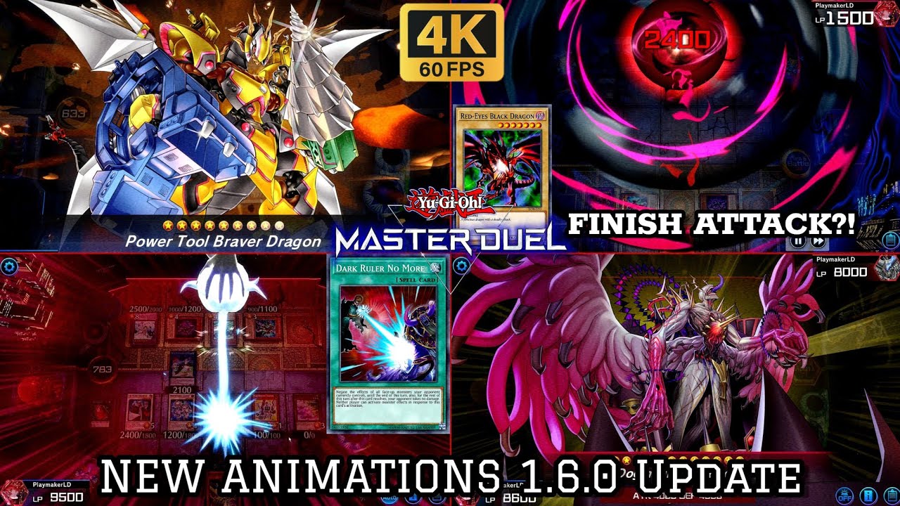 NEW BIG UPDATE ANIMATIONS (1.6.0) Red-Eyes, DRNM, Power Tool Braver & Alba Zoa [MASTER DUEL ...