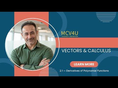 Vectors and Calculus MCV4U - YouTube