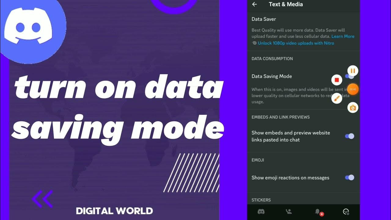 How To turn On Data saving Mode On Discord App 2025 - YouTube