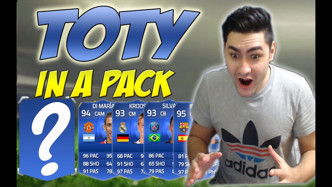 FIFA 15 TOTY IN A PACK / INSANE ULTIMATE TEAM TOTY PACK OPENING - YouTube