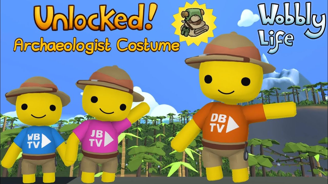 WE UNLOCKED THE ARCHAEOLOGIST COSTUME IN WOBBLY LIFE - YouTube
