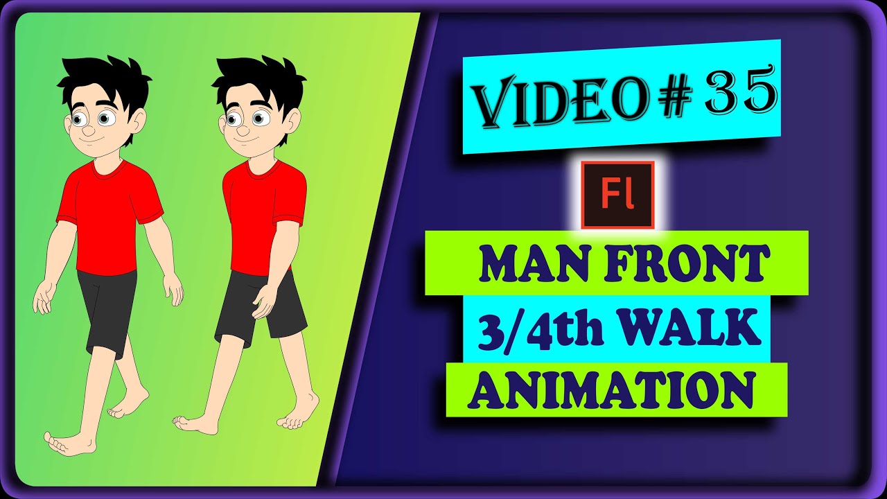 Man Front 3-4th Walk Animation । Front 3-4th Walk कैसे करे । Front 3 ...