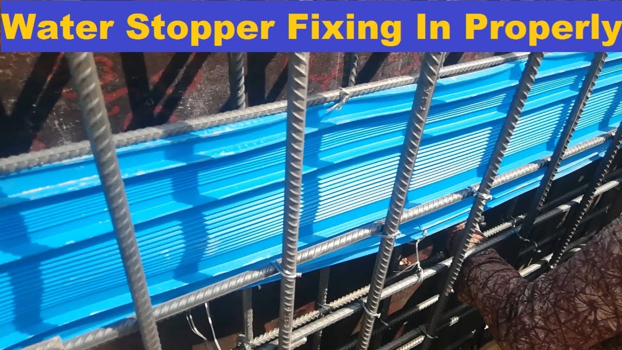 Water stopper installation in water tank wall - YouTube