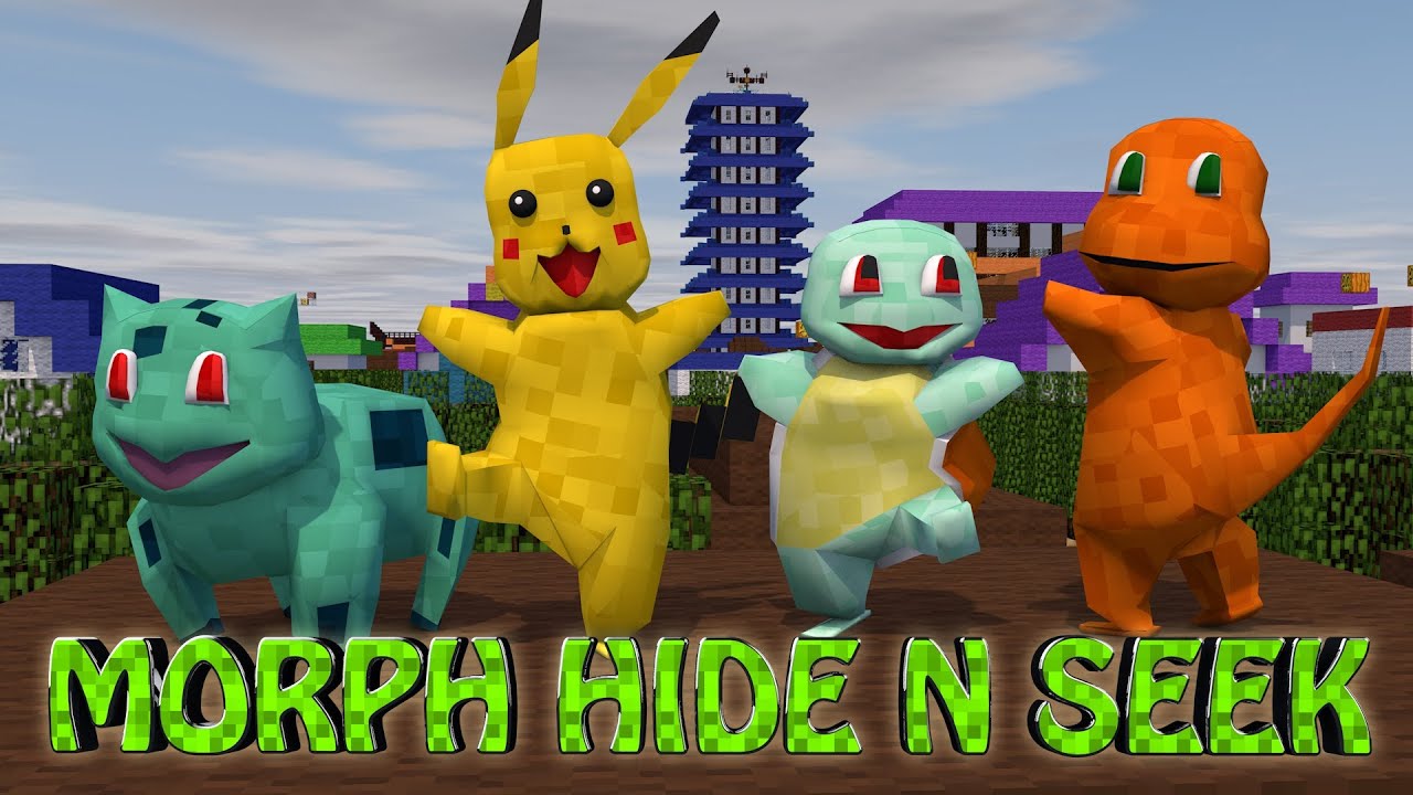Minecraft MORPH HIDE AND SEEK PIXELMON MOD! Pokemon in Minecraft - YouTube