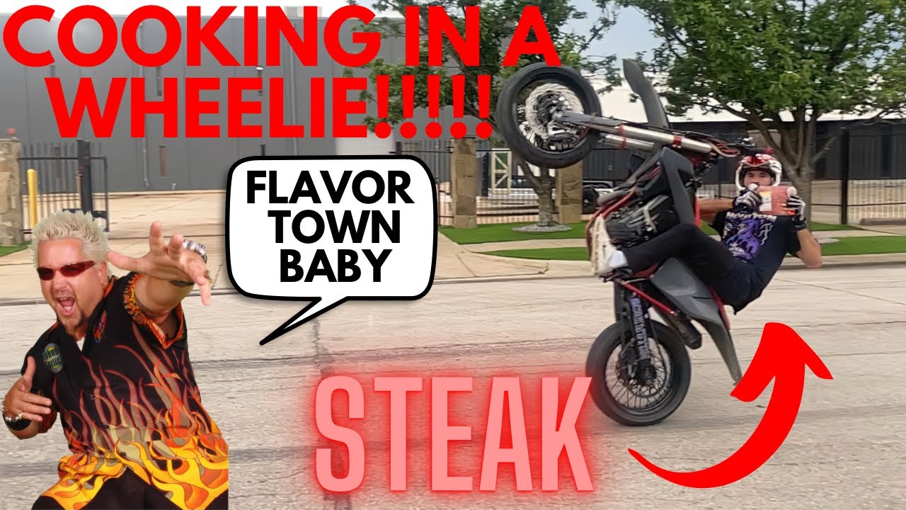 COOKING ON MY SUPERMOTO WHEELIE KITCHEN EP 1 - YouTube