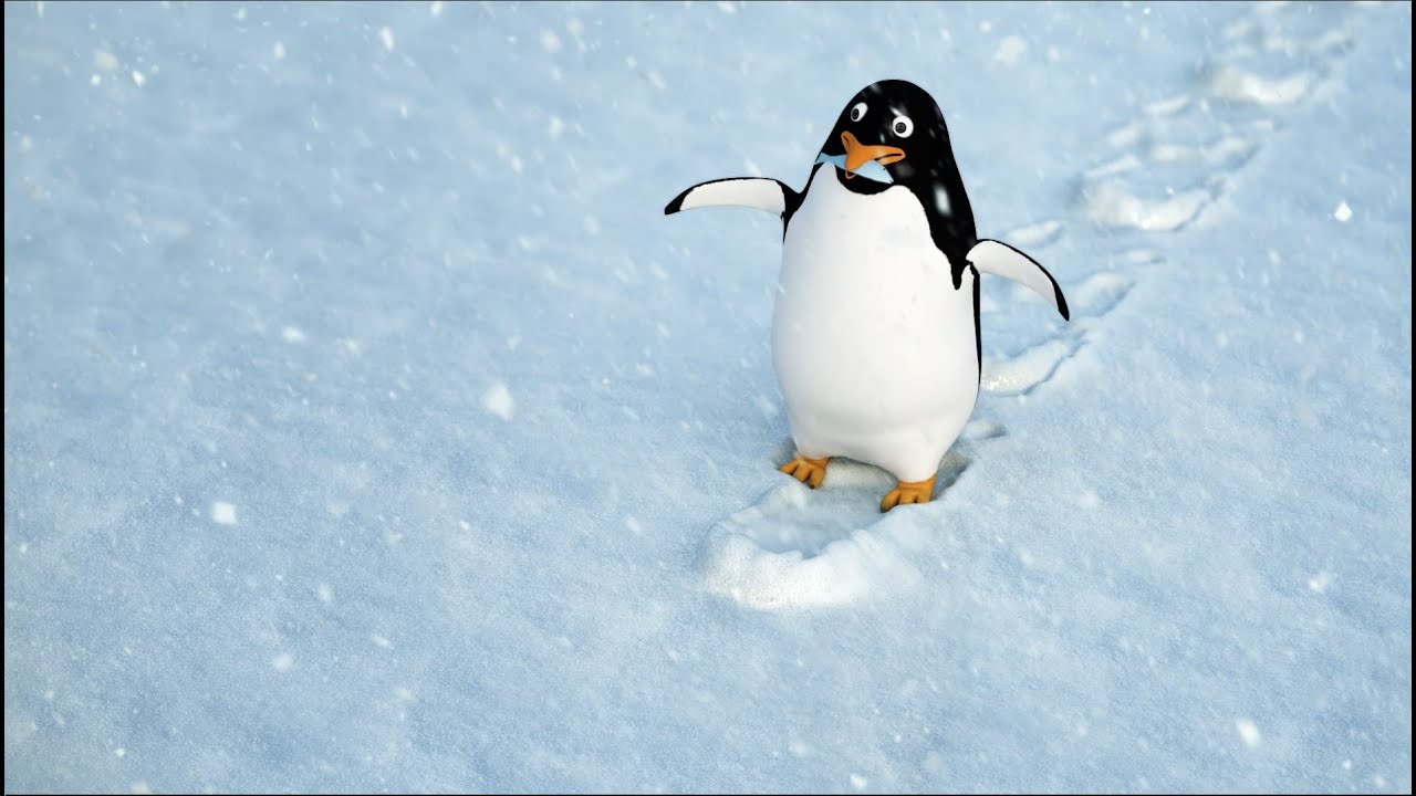 Cecil the Penguin Running and Falling for One Minute and Fifty Six ...