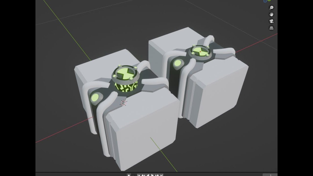 how to make os omnitrix in blender - YouTube