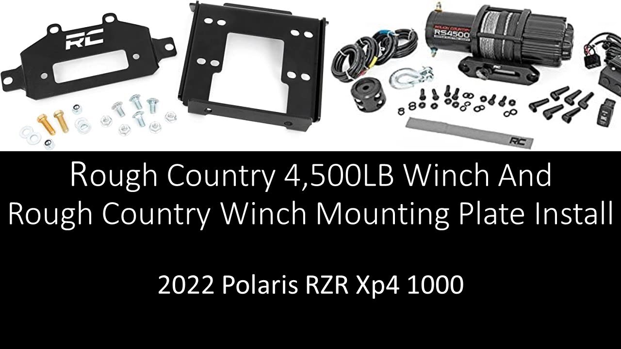 Rough Country Winch and mount Install 2022 Polaris RZR Xp4 1000 - YouTube