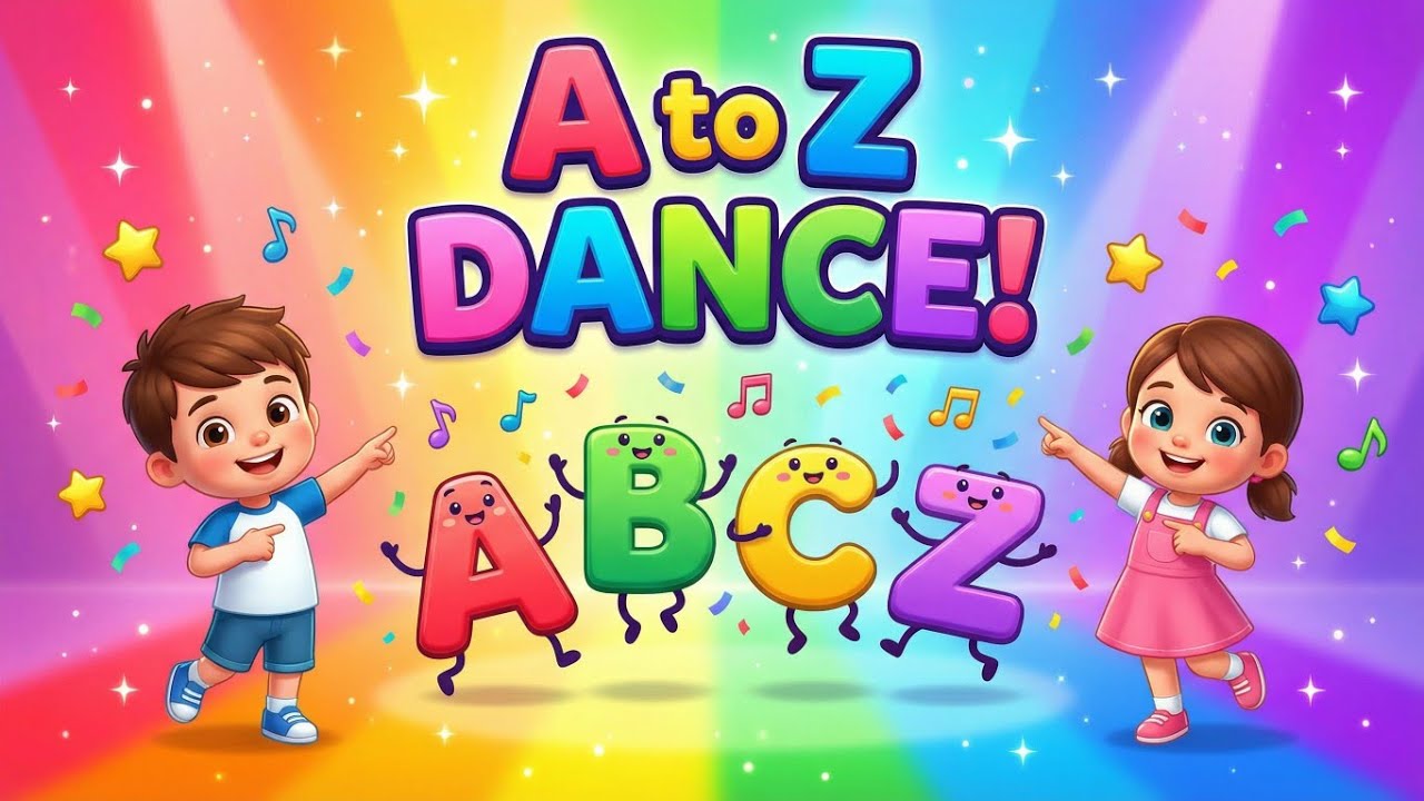 “A to Z Dancing Letters Song | Fun Alphabet Dance for Kids | ABC Song ...