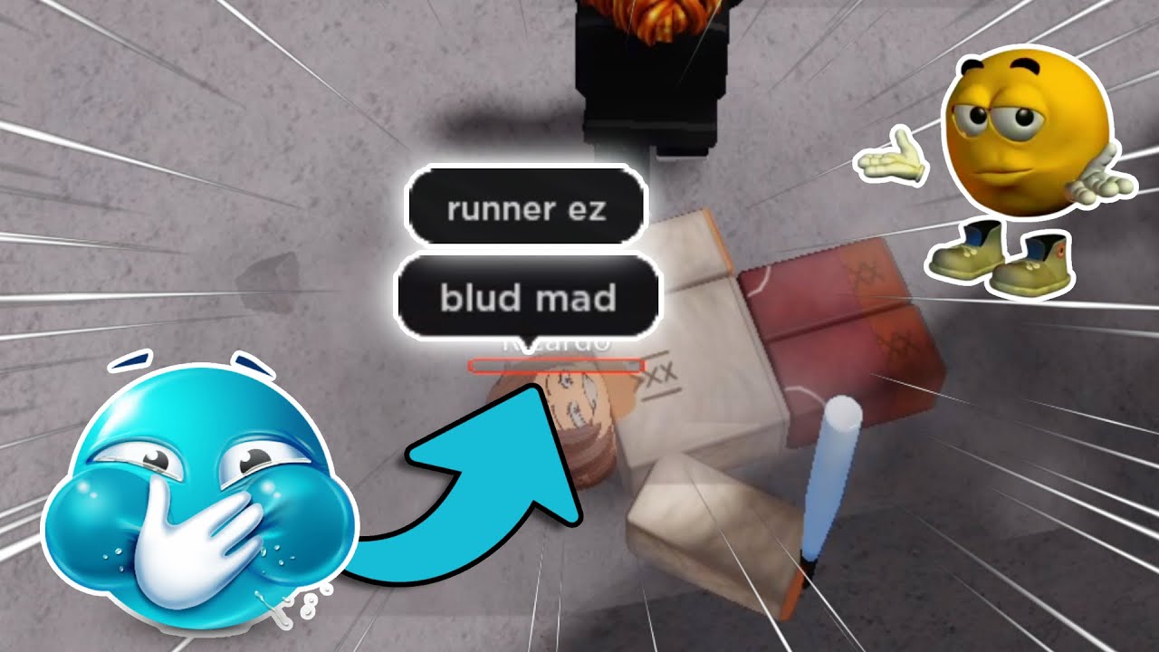 " runner ez blud mad! " 💀 | The Strongest Battlegrounds ROBLOX - YouTube