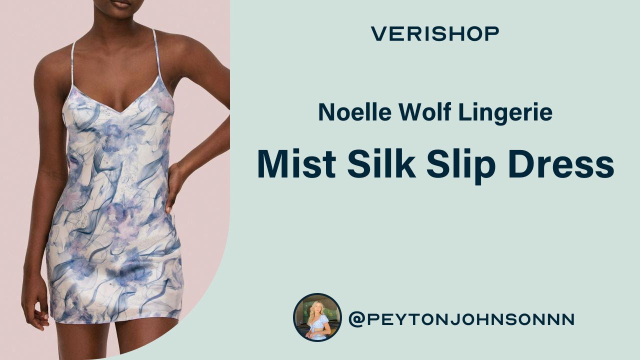 Noelle Wolf Lingerie Mist Silk Slip Dress Review - YouTube