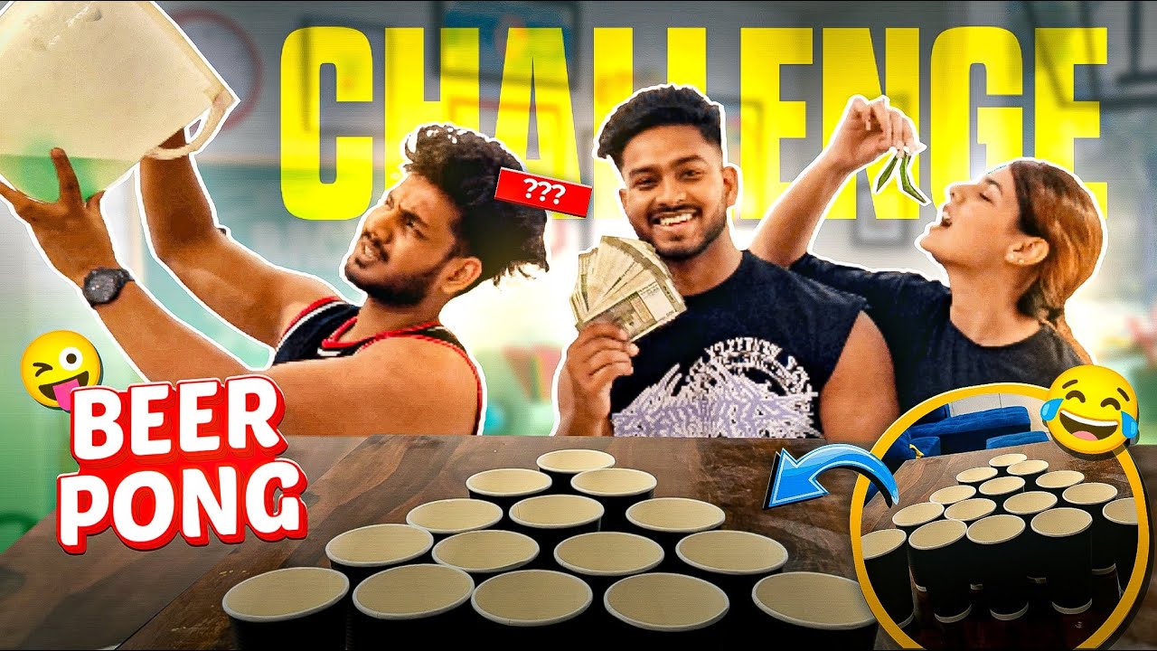 BEER PONG CHALLENGE ft @NiteshPaswan @Muskan_Diaries | VAIBHAV YADAV ...