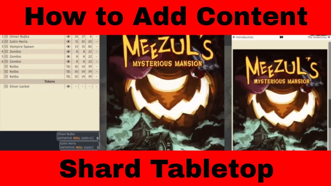 How to add content to Shard Tabletop for 5th Edition Dungeons and ...