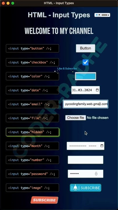 Mastering HTML Input Fields: The Complete Guide in 60 sec - YouTube