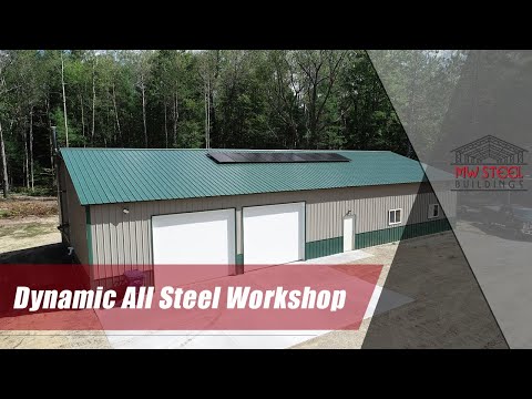 40x80 Steel Building - YouTube