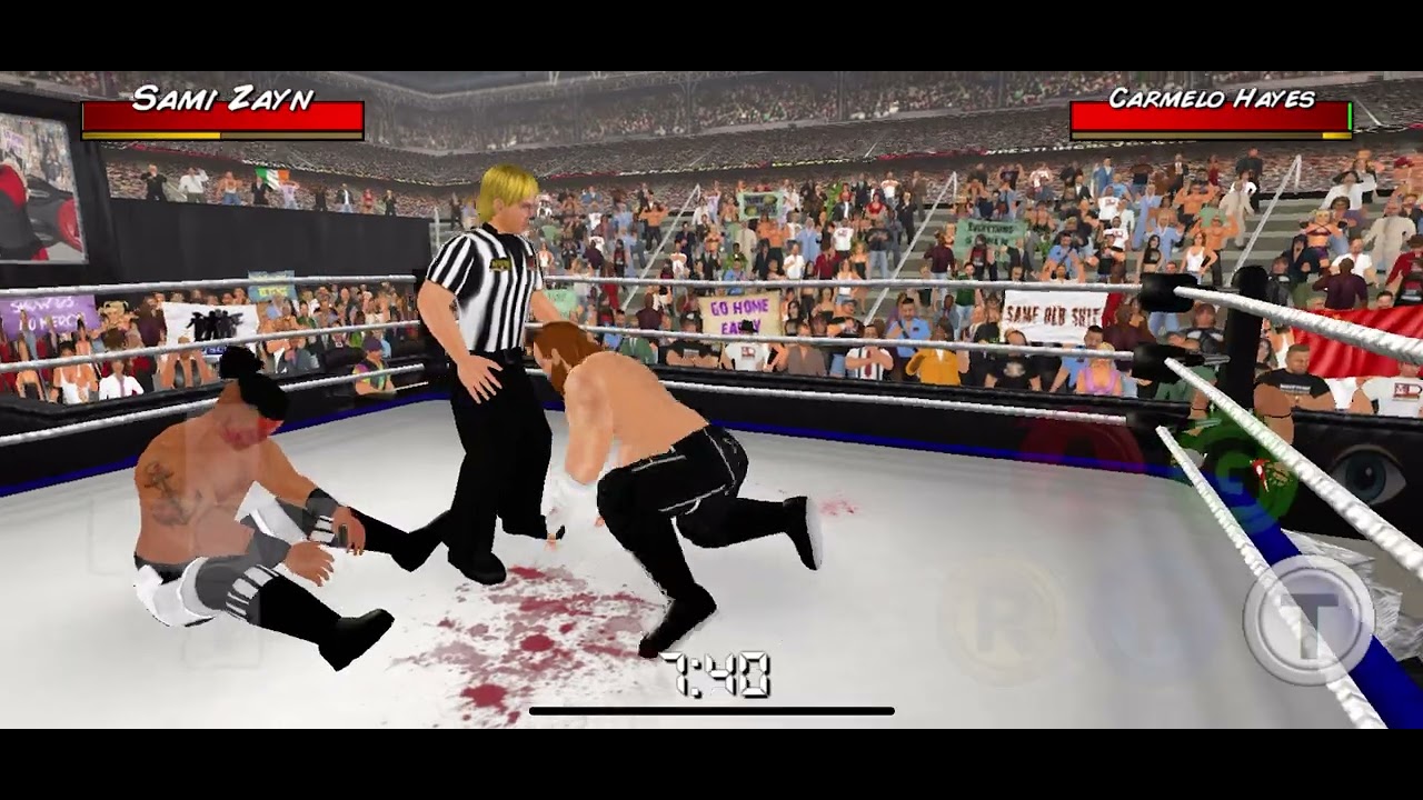 Sami Zayn Vs Carmelo Hayes|Wrestling Empire #mdickie #hardtime3 #wr3d # ...