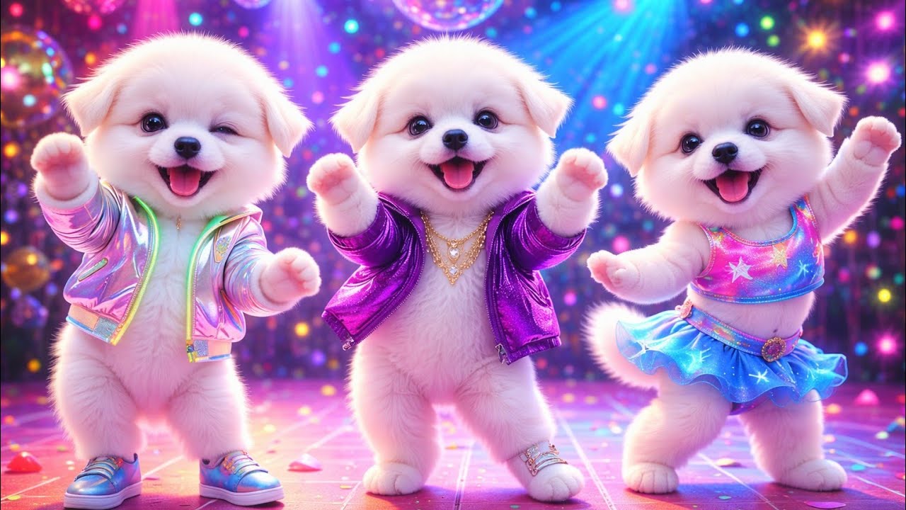 💖Cute Puppy Crazy dancing 😆💃 Funny Video for Dogs 🐶🐶 # dog # puppydance ...