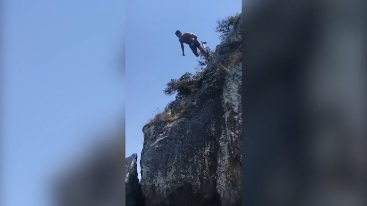 Cliff Jumping Fail - Daily Fail Clips - YouTube