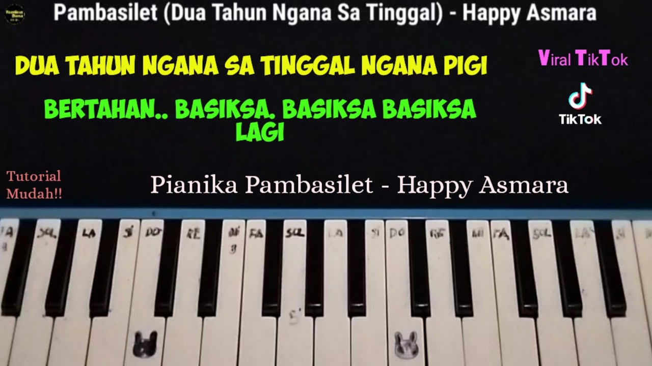 Tutorial Mudah !! Not Pianika Pambasilet - Happy Asmara ( Viral TikTok ) by Faustinus Dama - YouTube