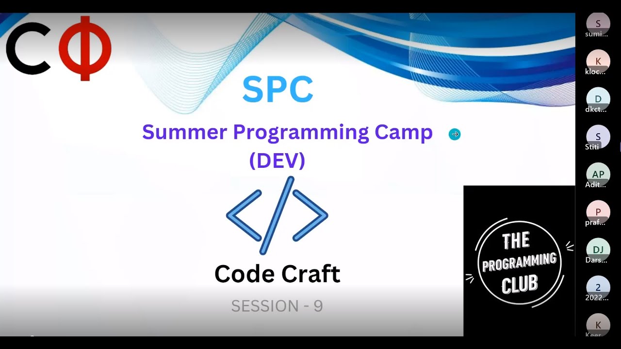 CodeCrafts Session 9 - YouTube