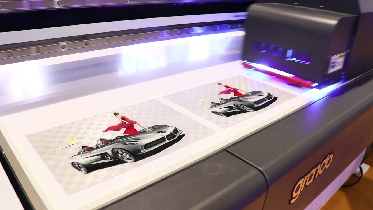 GRANDO UV Flatbed Printer UV2513（2019-3)-8 - YouTube