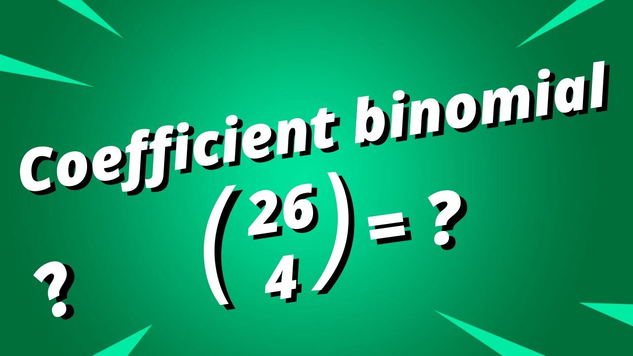 Calcul de k parmi n - coefficient binomial - exercice corrigé - YouTube
