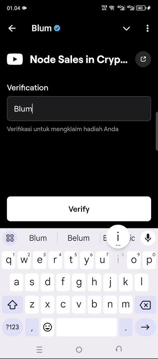 Node Sales in Crypto Blum Youtube Video Code #blumcode #blumverifycode - YouTube