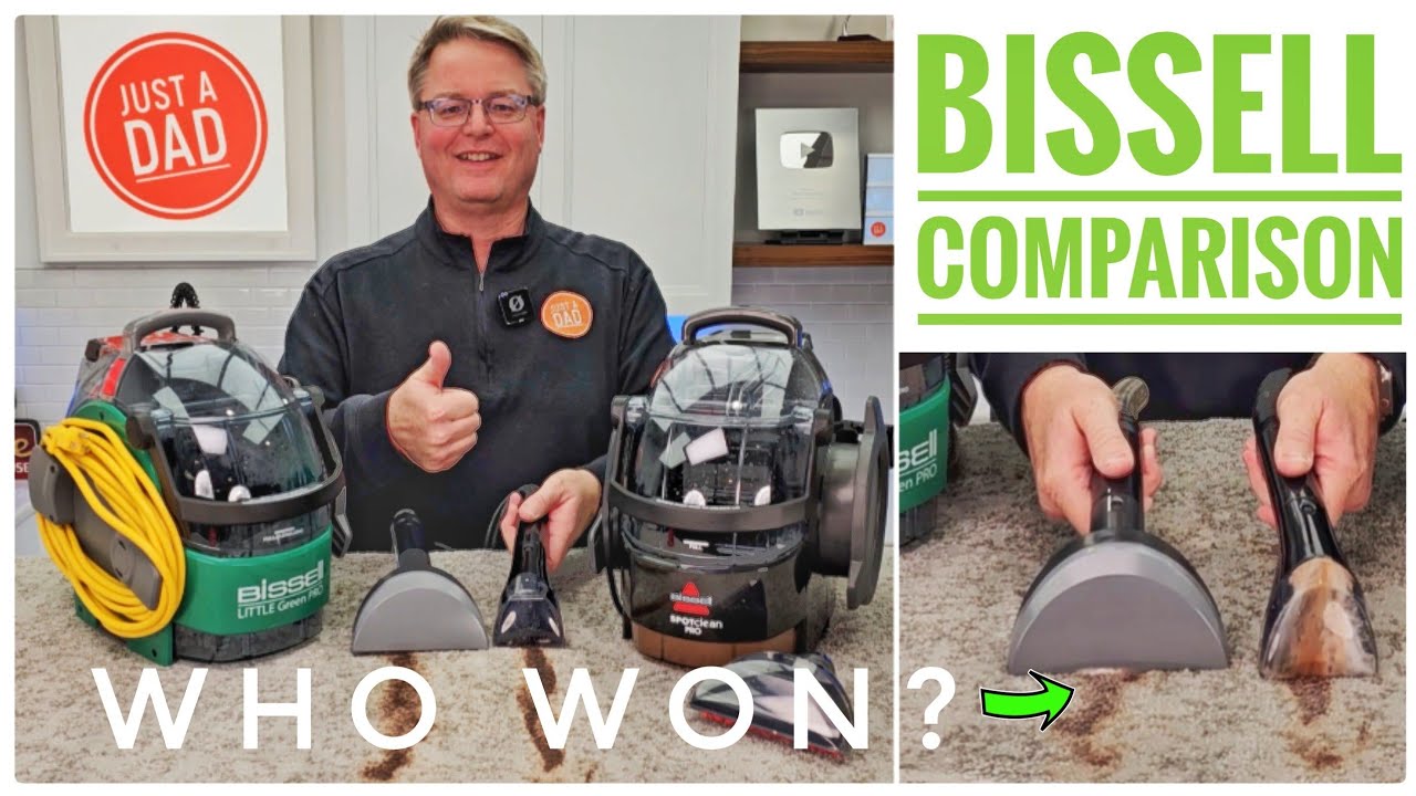 Bissell Commercial vs Professional Little Green Spot Cleaner COMPARISON - YouTube
