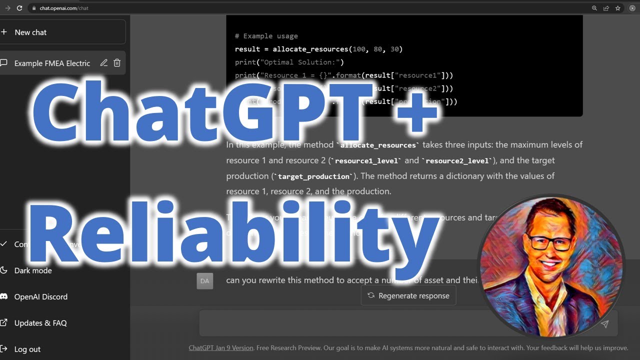 Asking ChatGPT about reliability stuff! - YouTube