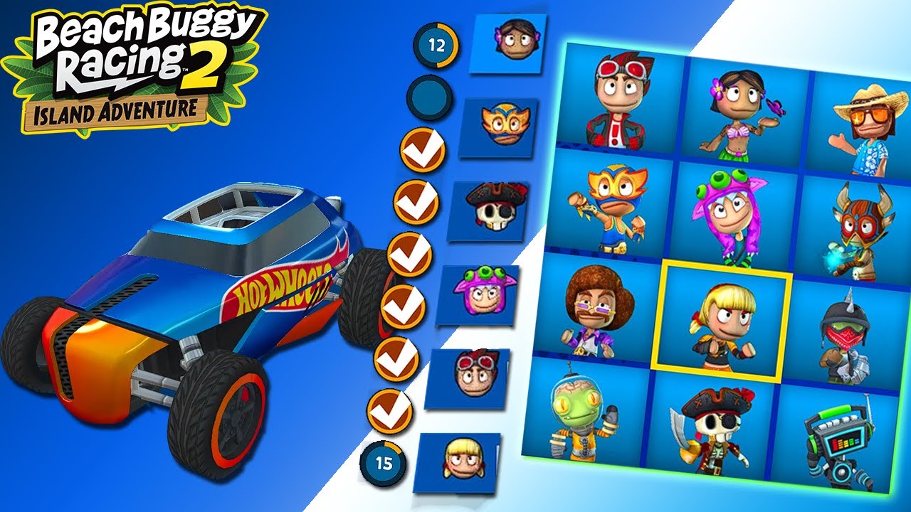 Rip Rod all characther , Beach Buggy Racing 2 island adventure. - YouTube