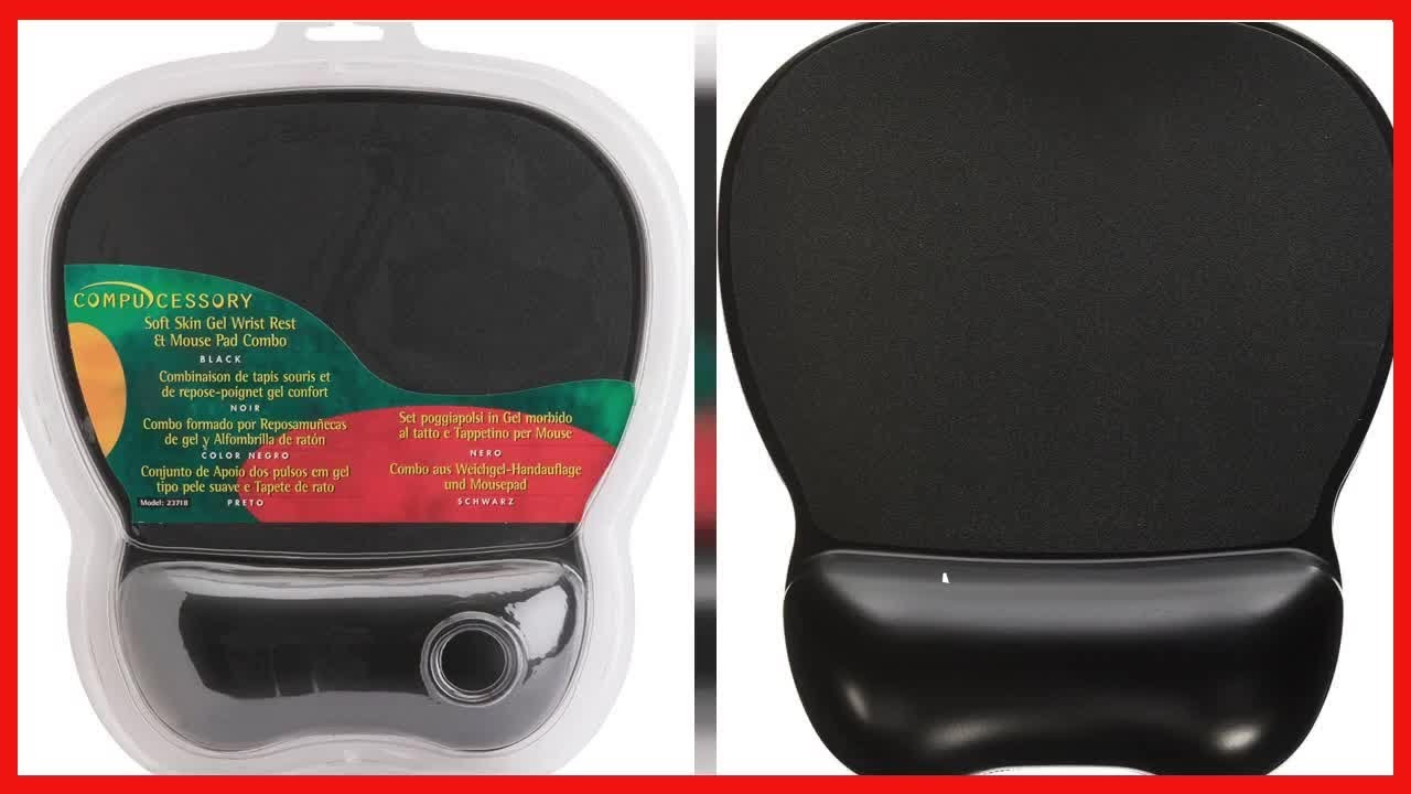 Compucessory Gel Mouse Pad with Wrist Rest (CCS23718) - YouTube