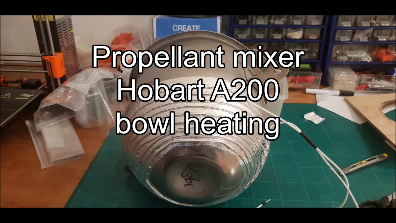 APCP Propellant mixer Hobart A200 with bowl heating - YouTube