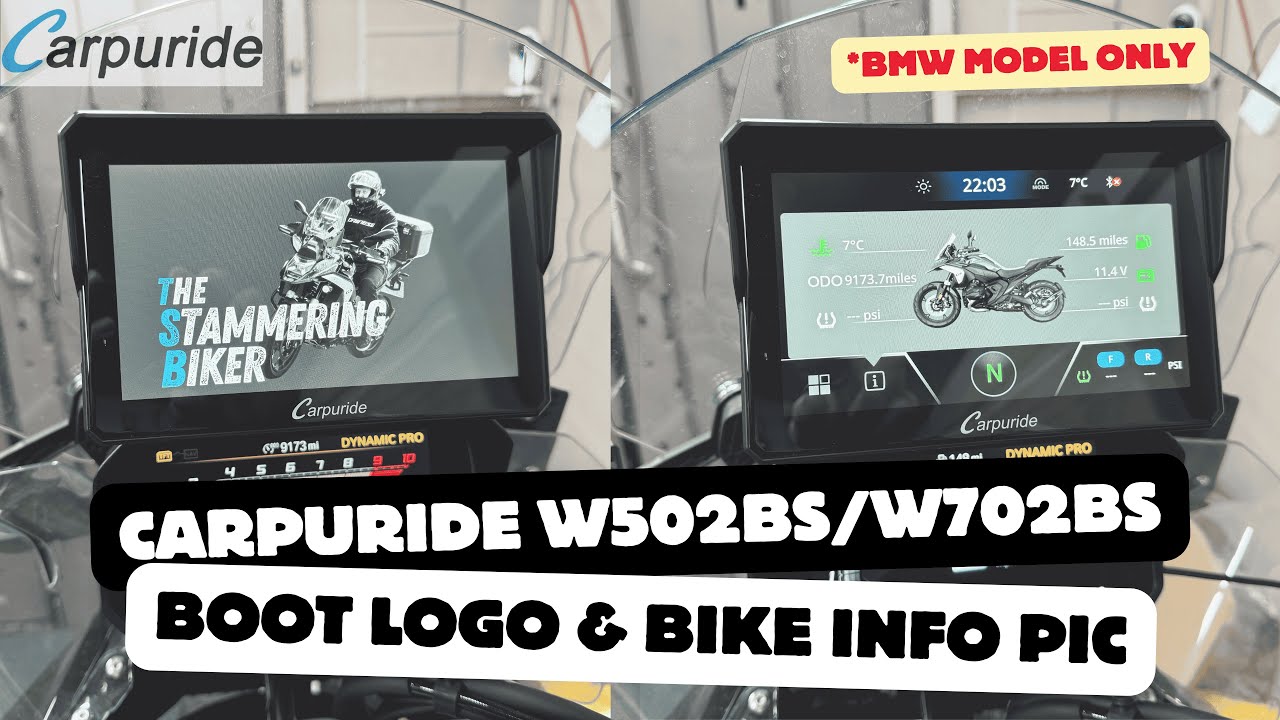 Updating the boot logo & bike info screen on the Carpuride W502BS/W702BS! - YouTube