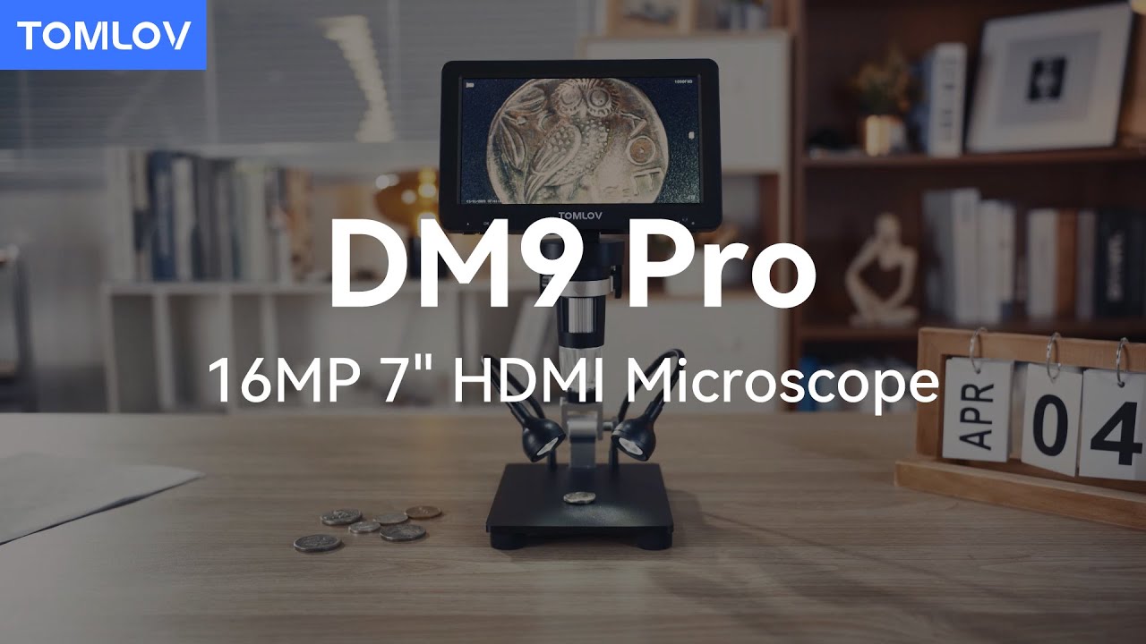 TOMLOV DM9 Pro 7" 16MP 1080P HDMI Digital Microscope 1200X with IPS ...